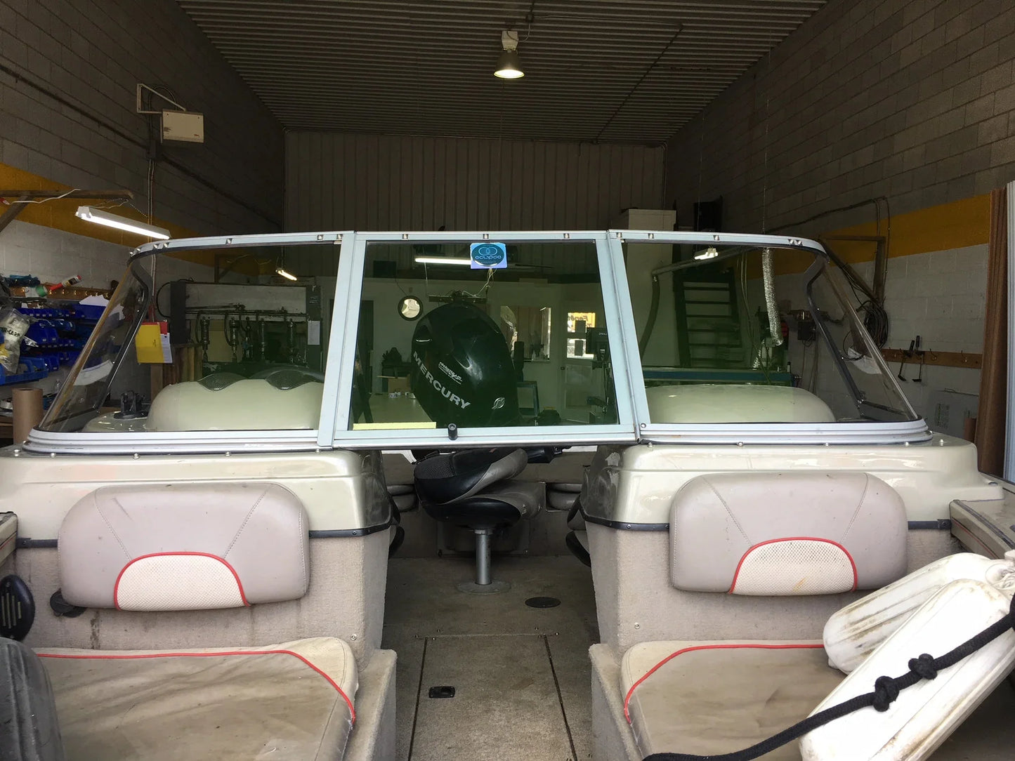 Boston Whaler Curved Glass Boat Windshield Repair